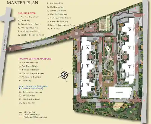 Master Plan | Model Flat | Layout Plan - Brigade Insignia